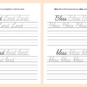 Bible Cursive Handwriting Workbook for Kids (KDP), 8.5" X 11" No Bleed ...