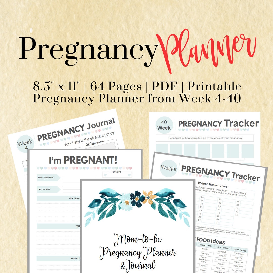 Mom-to-be Pregnancy Planner - Printable Pregnancy Planner & Journal ...