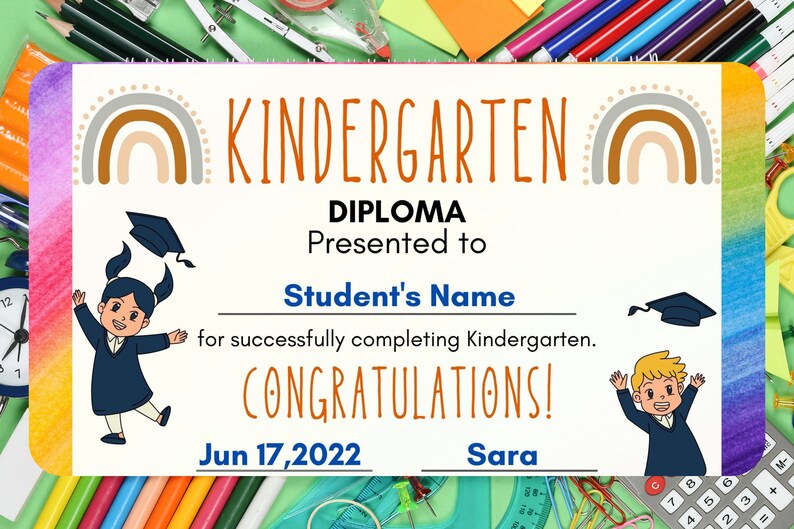 End of Year Pre-k Graduation With *EDITABLE* for Kindergarten ...