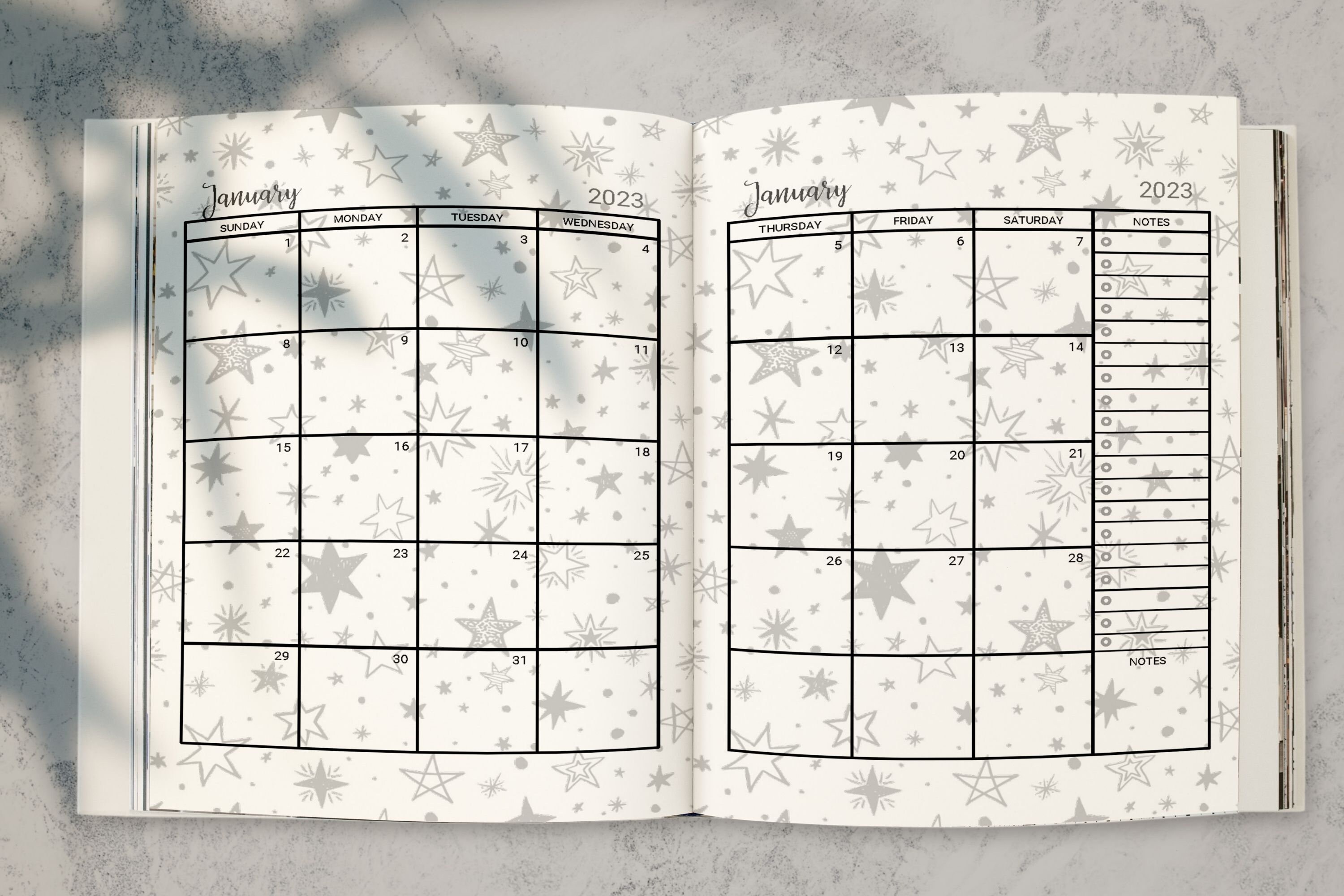 Dream Journal & 2023-2024 Calendar Template (PDF, Powerpoint), 6"x9 ...
