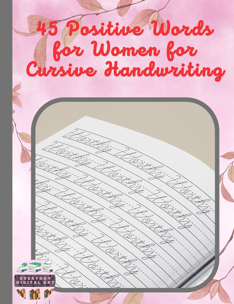 A 100-positive Affirmations for Women Cursive Handwriting Workbook ...