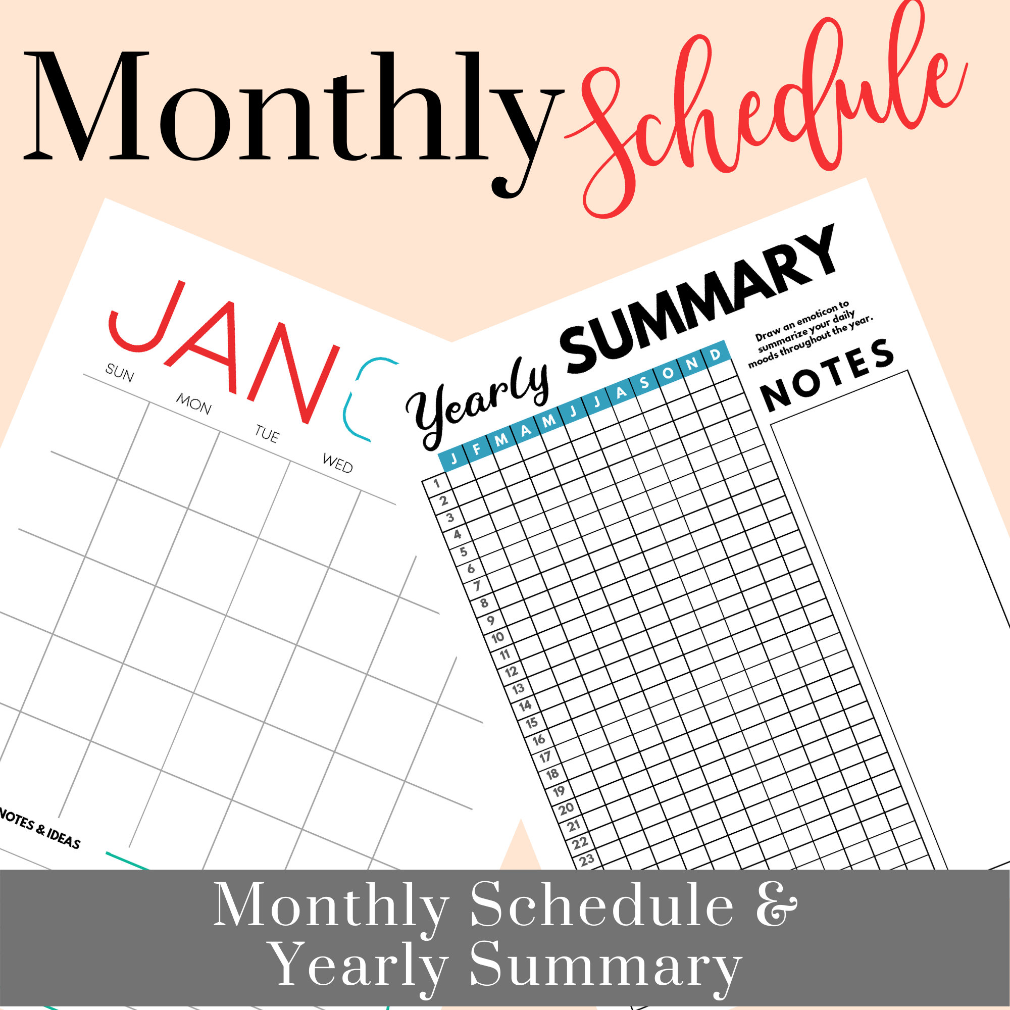 Printable Productivity & Success Planner Goals, to Do Lists, Undated ...