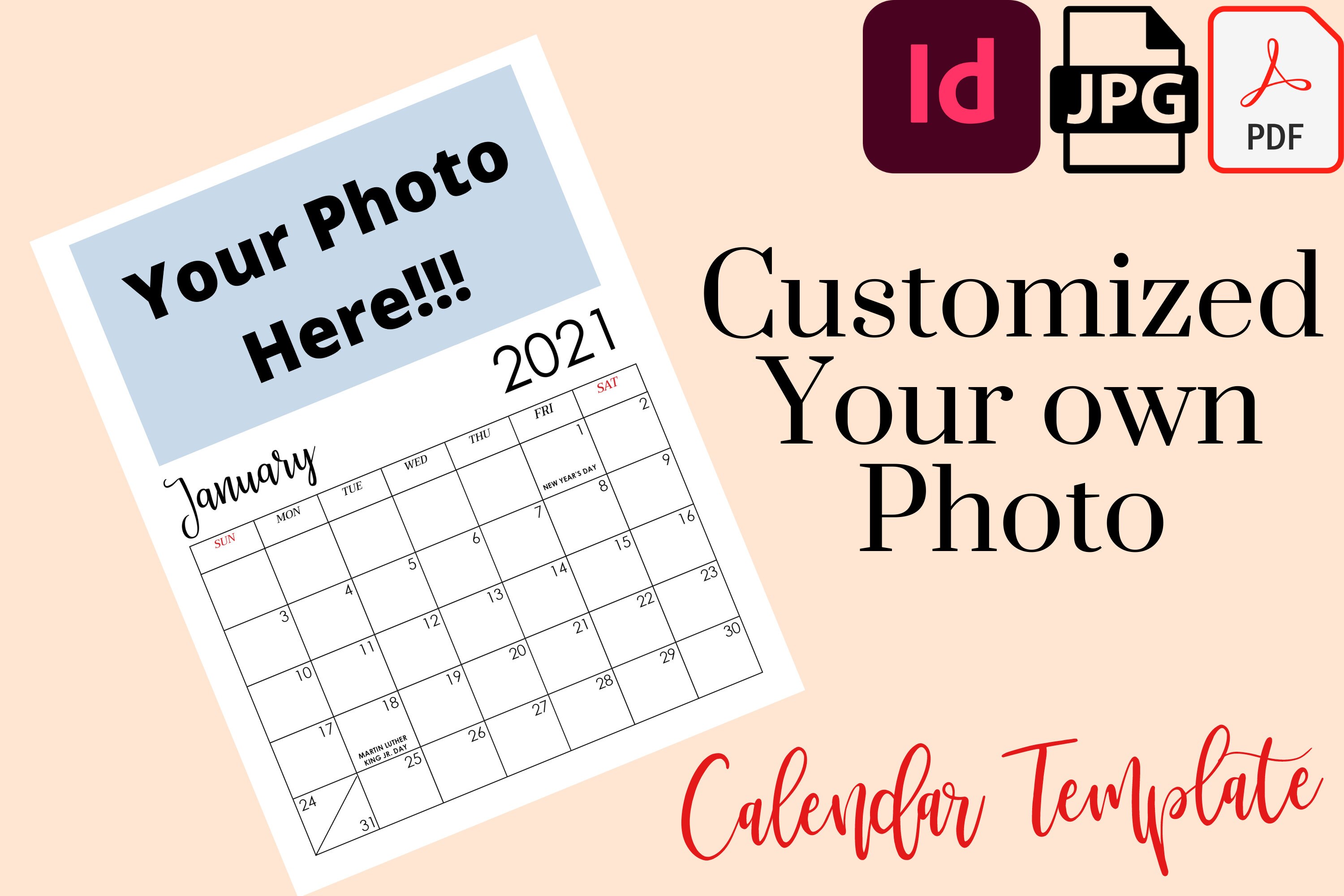 2021-2022 Calendar Template (PDF, Indesign) With US Holiday (2 Years ...