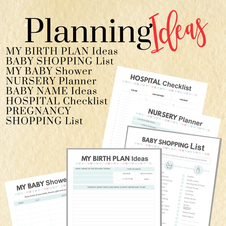 Mom-to-be Pregnancy Planner - Printable Pregnancy Planner & Journal ...