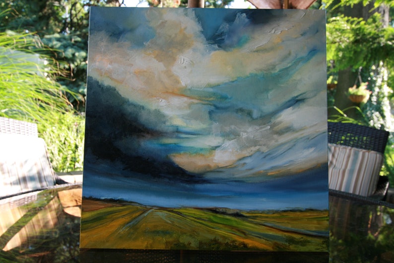 Open Field, Abstract Oil Painting, Landscape Painting,plain Air ...