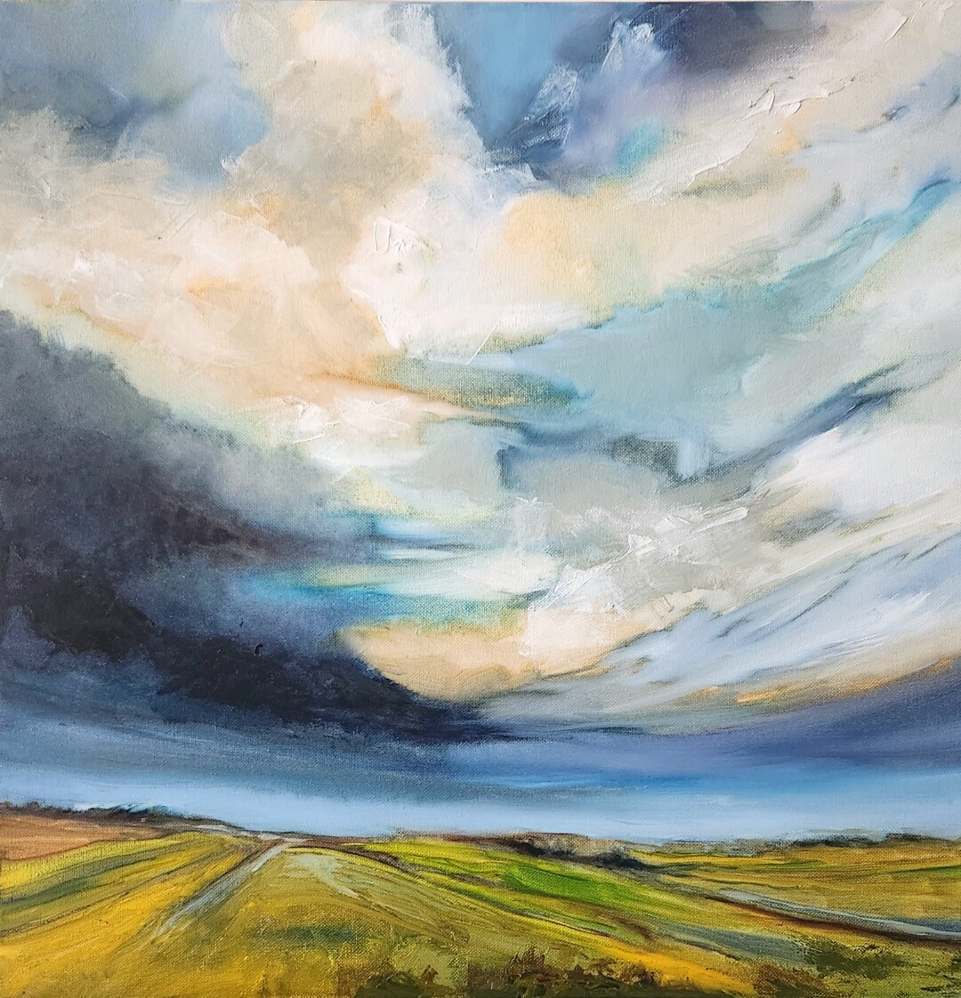 Open Field, Abstract Oil Painting, Landscape Painting,plain Air ...