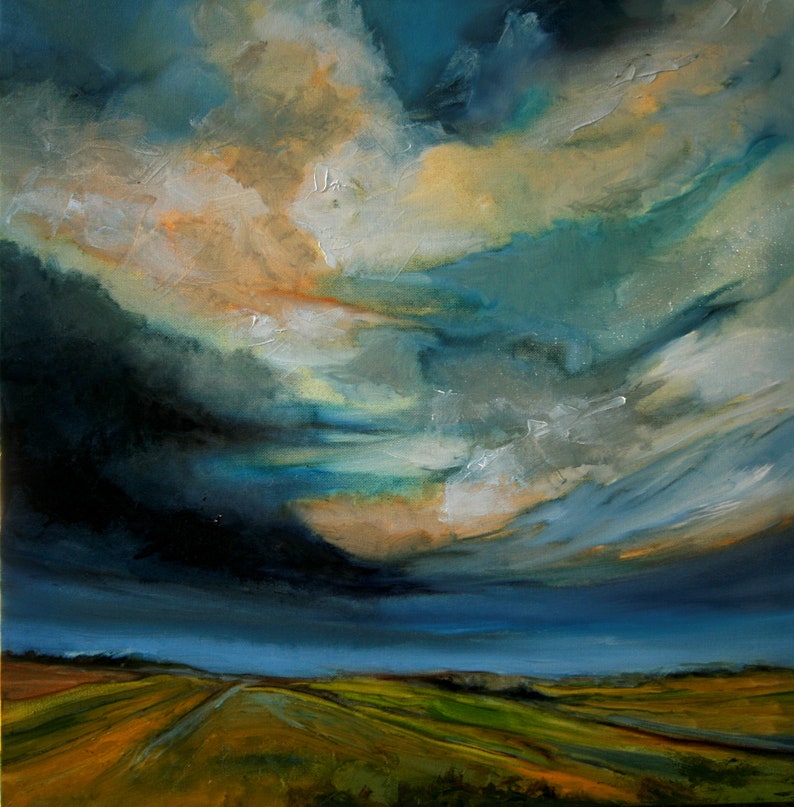 Open Field, Abstract Oil Painting, Landscape Painting,plain Air ...