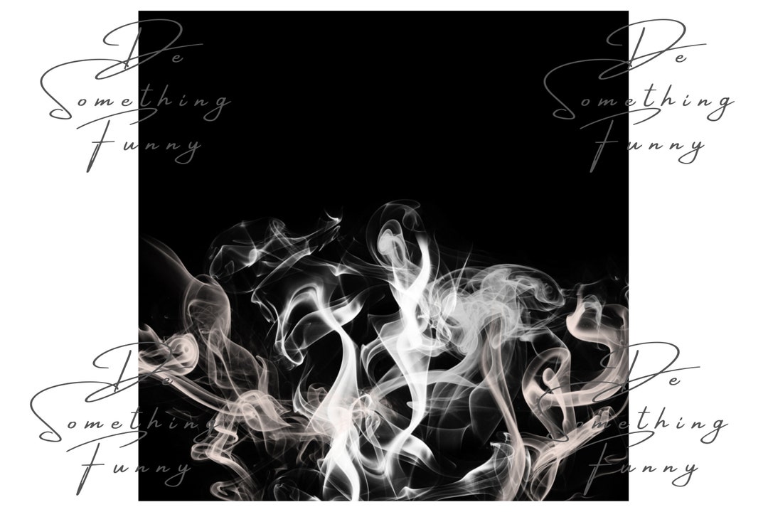 White Smoke Fire Flame Digital Paper Sublimation With Black Background ...