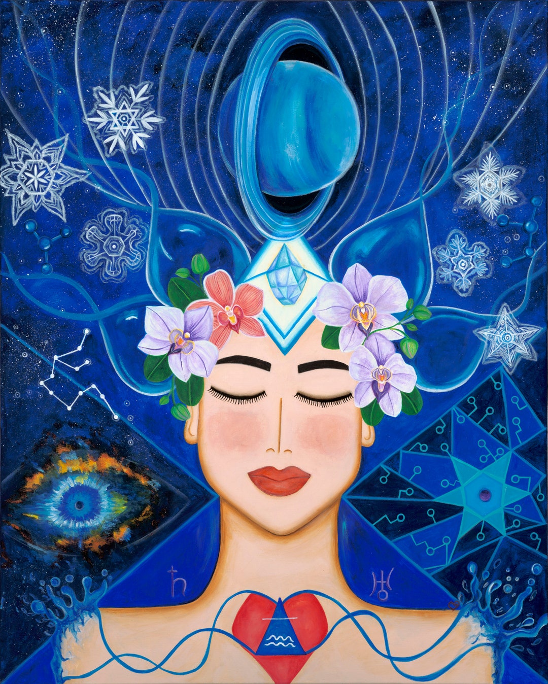 Spiritual Muse Aquarius, Print - Etsy