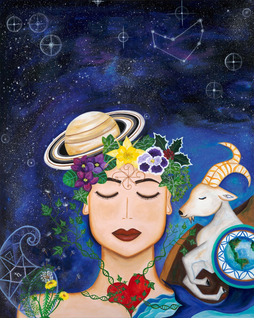 Spiritual Muse Capricorn, Print - Etsy