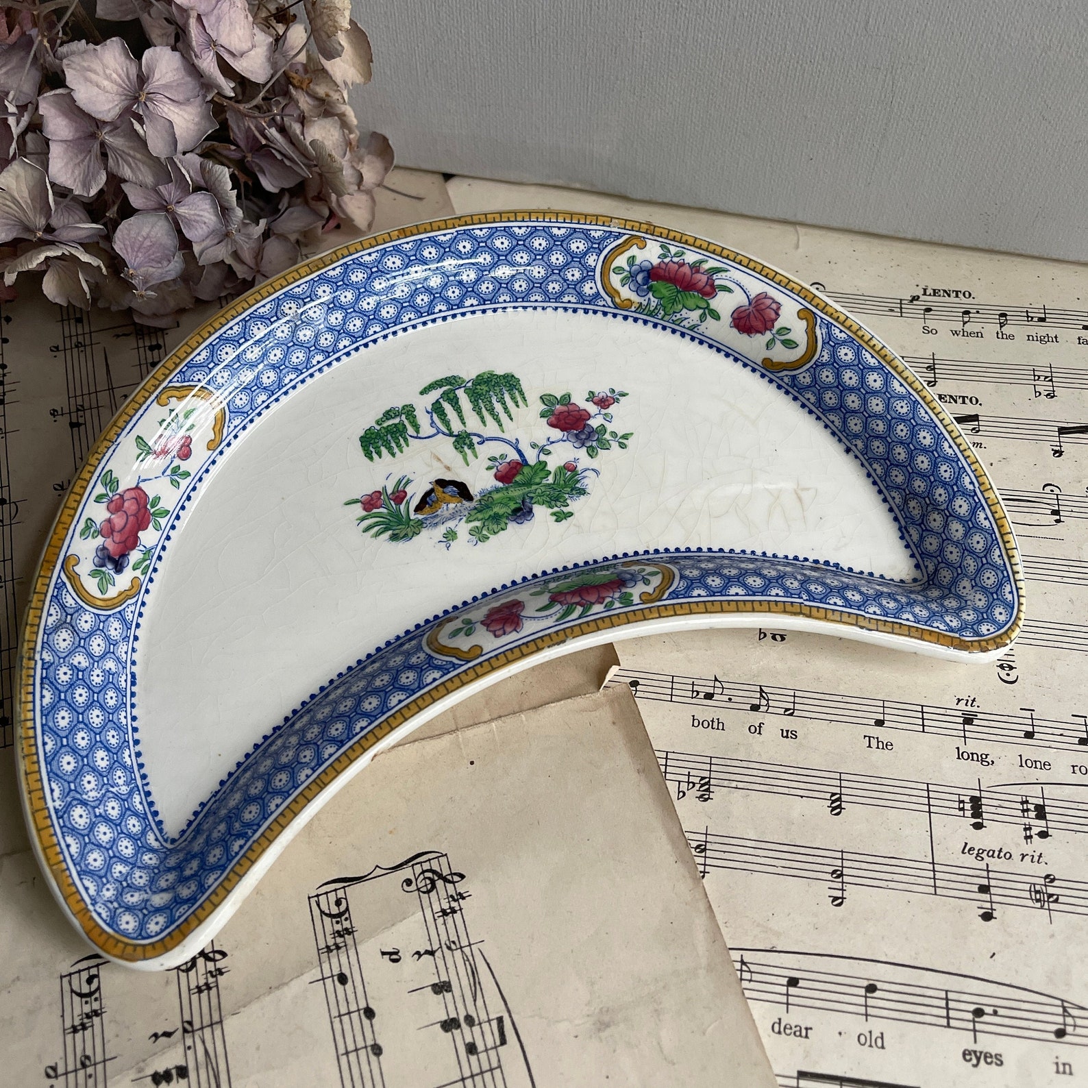 Vintage Booths Chester Crescent Plate Half Moon Plate - Etsy UK