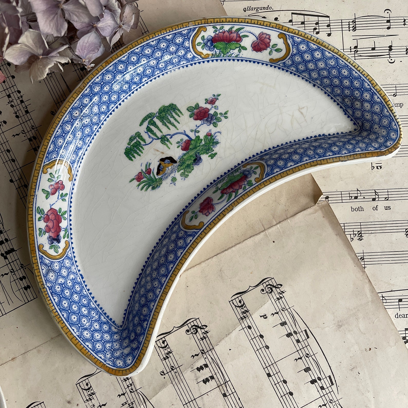 Vintage Booths Chester Crescent Plate Half Moon Plate - Etsy UK