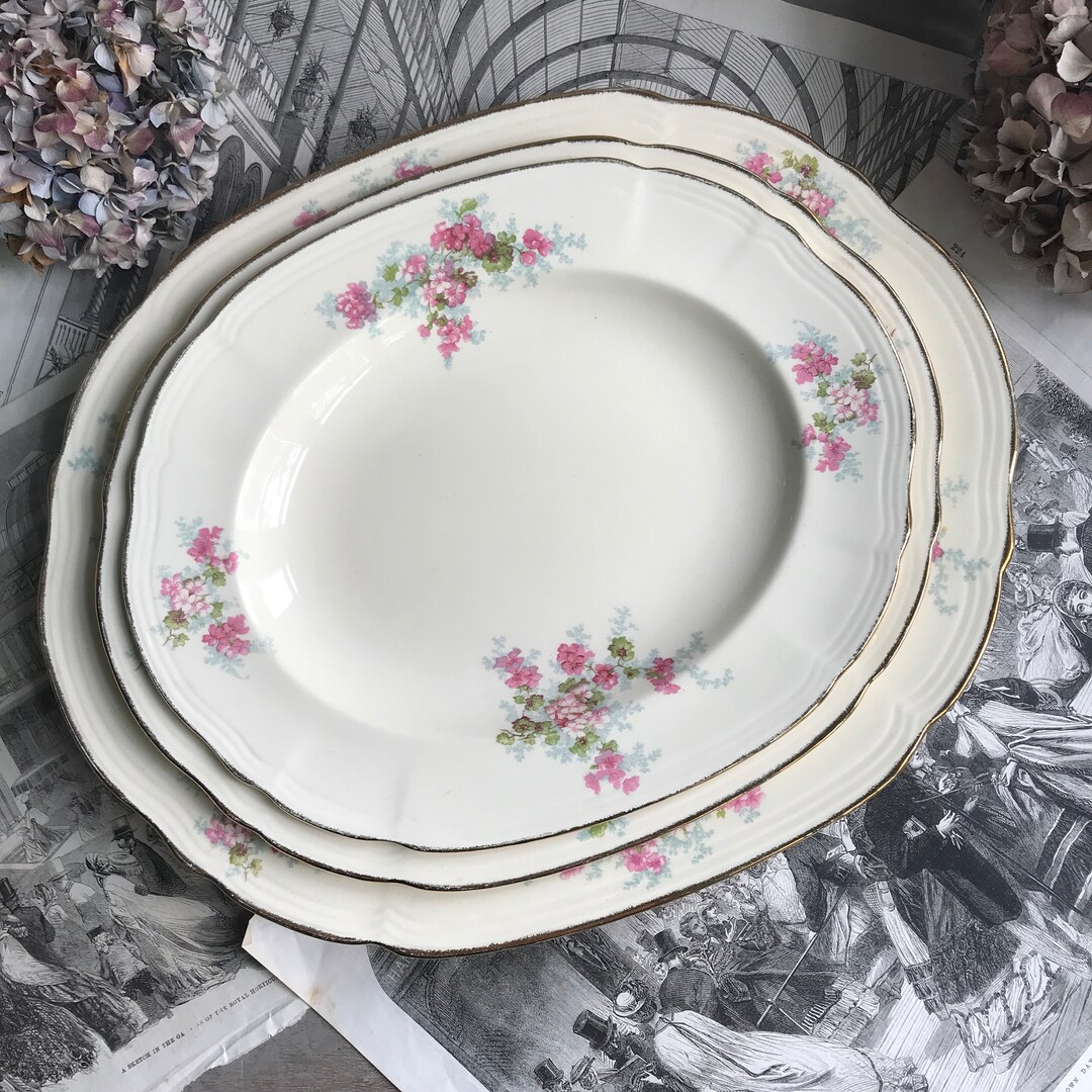 Vintage Alfred Meakin Platters. Set of 3 Plates. Shabby Chic Afternoon ...