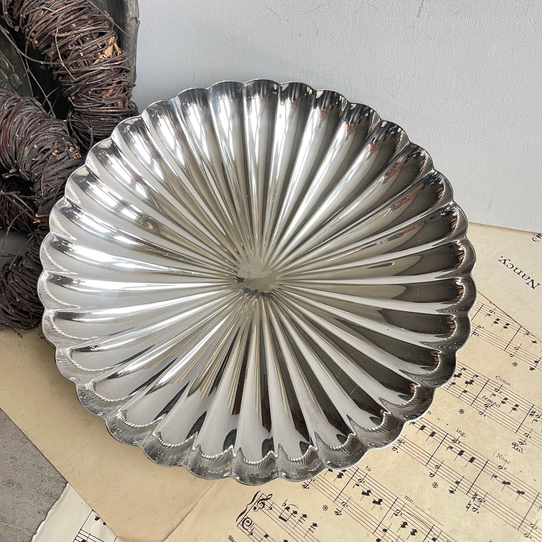 Vintage Large Silver Plated Fluted Dish Elkington 60102 - Etsy