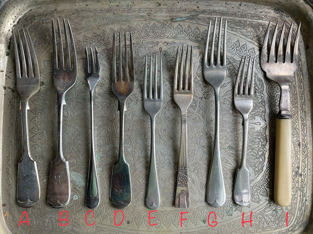 Vintage Forks Food Photography Props, Cheap Craft Fiddle Forks, Silver ...