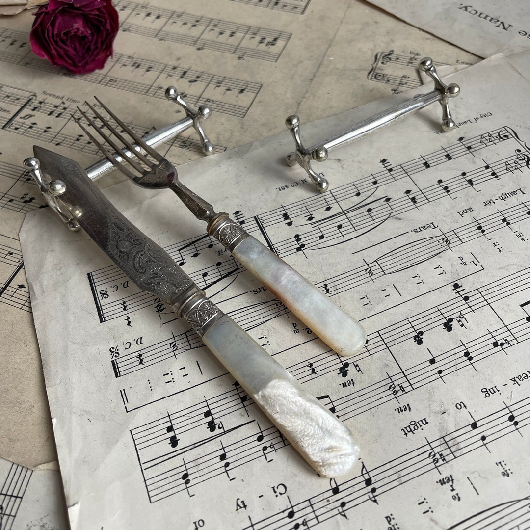 Vintage Pair of Cutlery Rests. Flatware Rests. Silver Plated Tableware ...