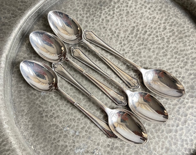 Vintage English Set of 6 Tea / Coffee Spoons. Teaspoons. Silver Plated ...