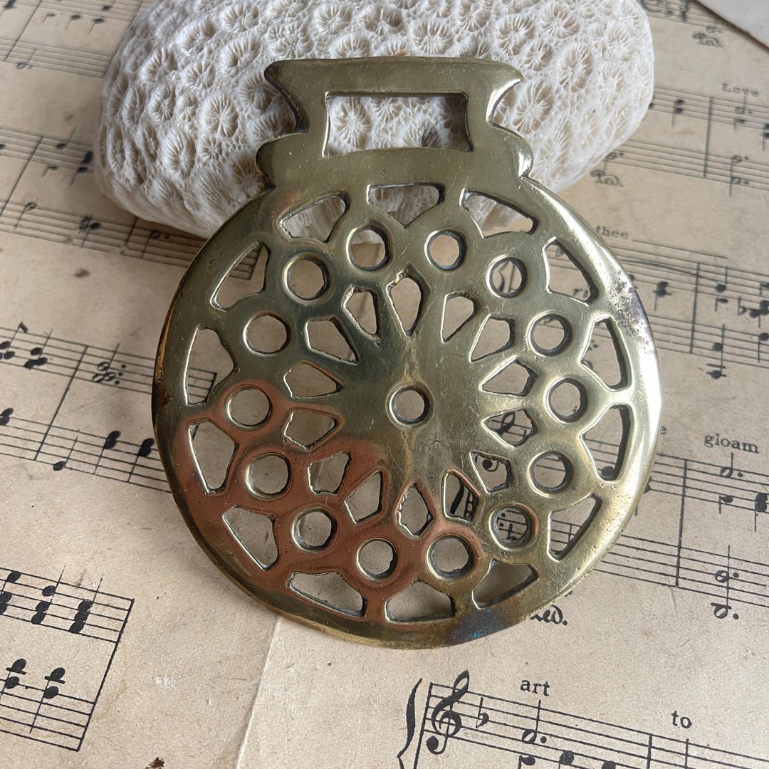 Vintage Sun With Pierced Surround Horse Brass Martingale Medallion ...