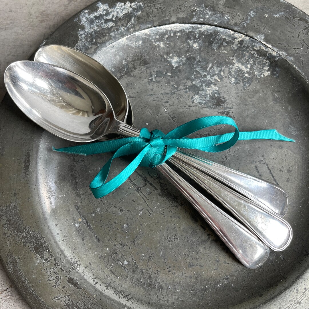 Vintage Silver Plated Spoons. Thread and Old English Pattern ...