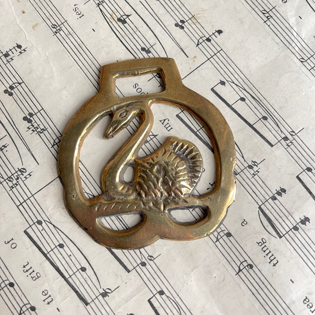 Vintage Swan Horse Brass. Brass Bird. Home Decor. Boho. Pub Decor - Etsy
