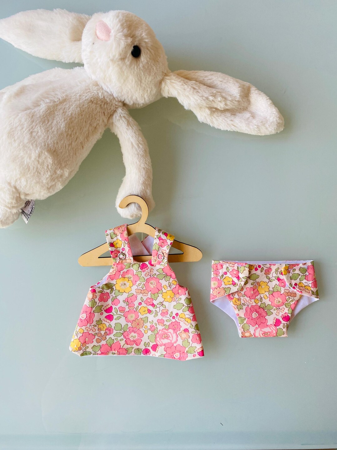 Bunny Rabbit Dress, 30cm Bashful, Liberty of London Dress and Nappy Set ...