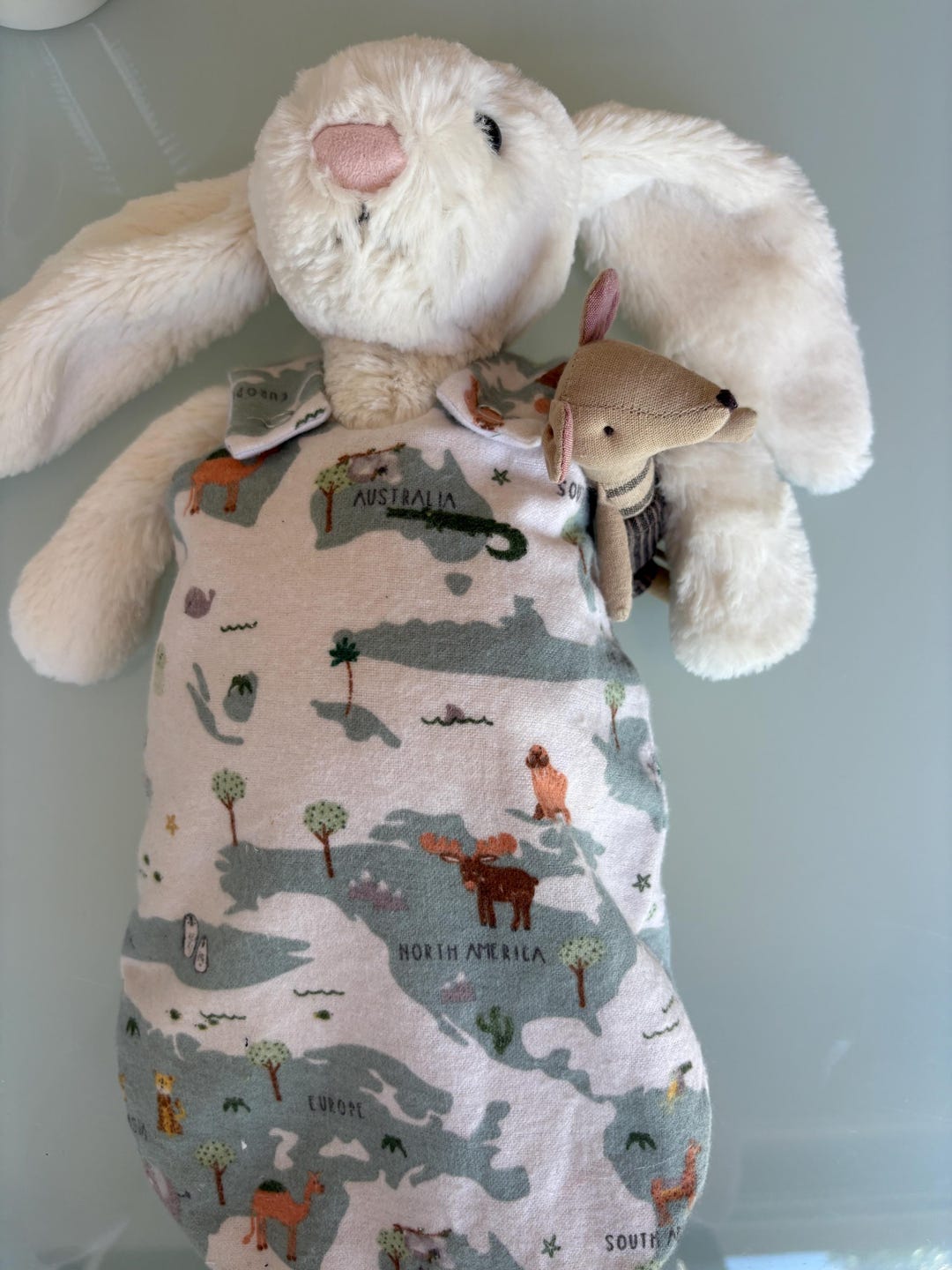 Bunny / Rabbit Sleeping Bag, 30cm Jelly (world Map) - Etsy