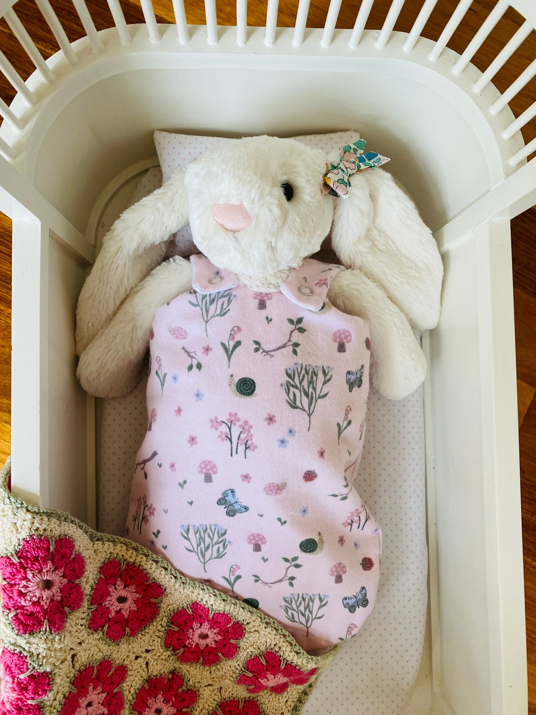Bunny / Rabbit Sleeping Bag, 30cm Bashful Pink Flannelette - Etsy