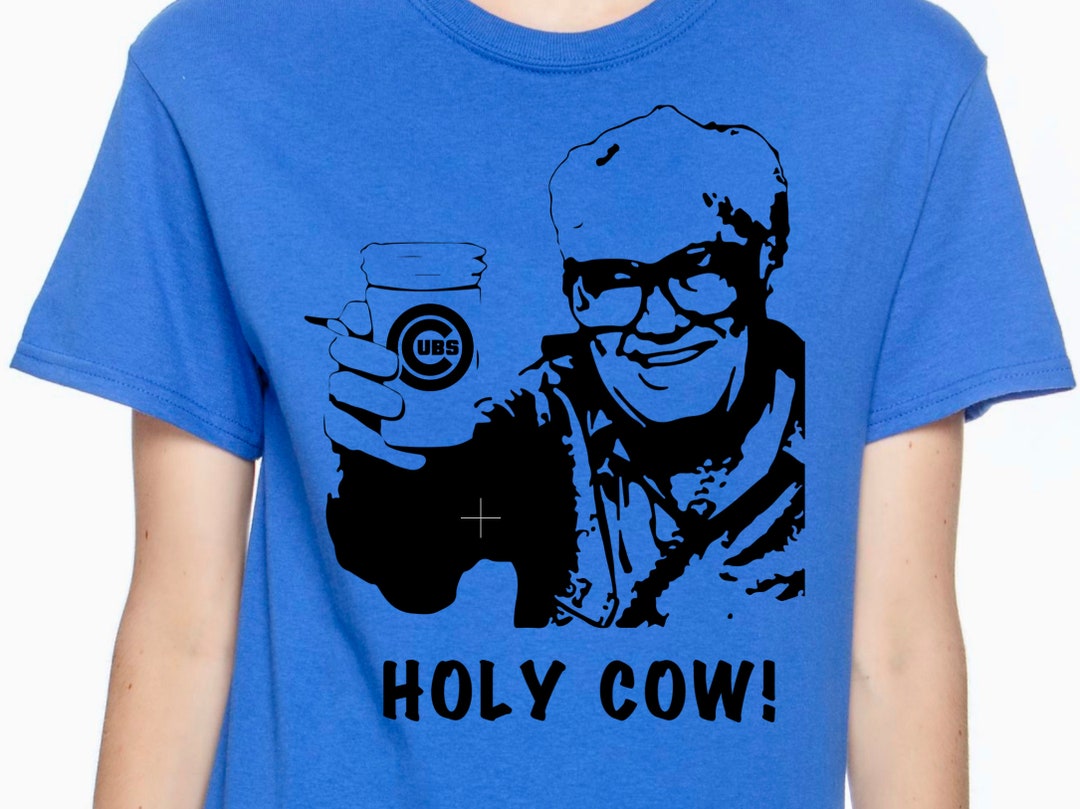 Harry Caray Holy Cow Cubs T-shirt - Bud Man Blue Tee - Etsy