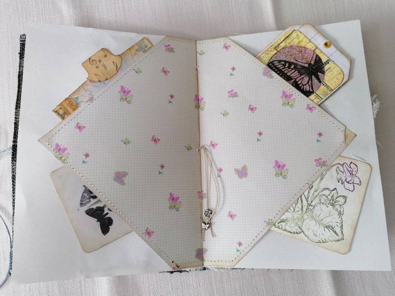 Junk Journal, Butterfly Journal, 36 Pages, the Journal Cover is Fabric ...