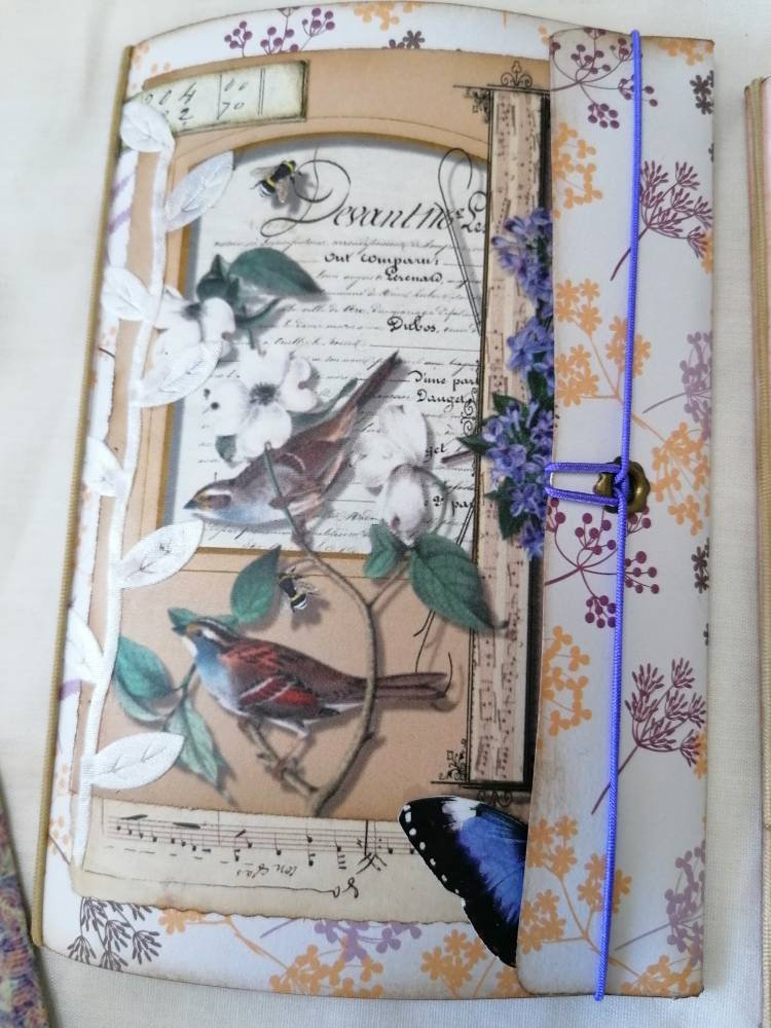 Elastic Bound, Refillable Mini Blank Junk Journals, Great for Your Bag ...