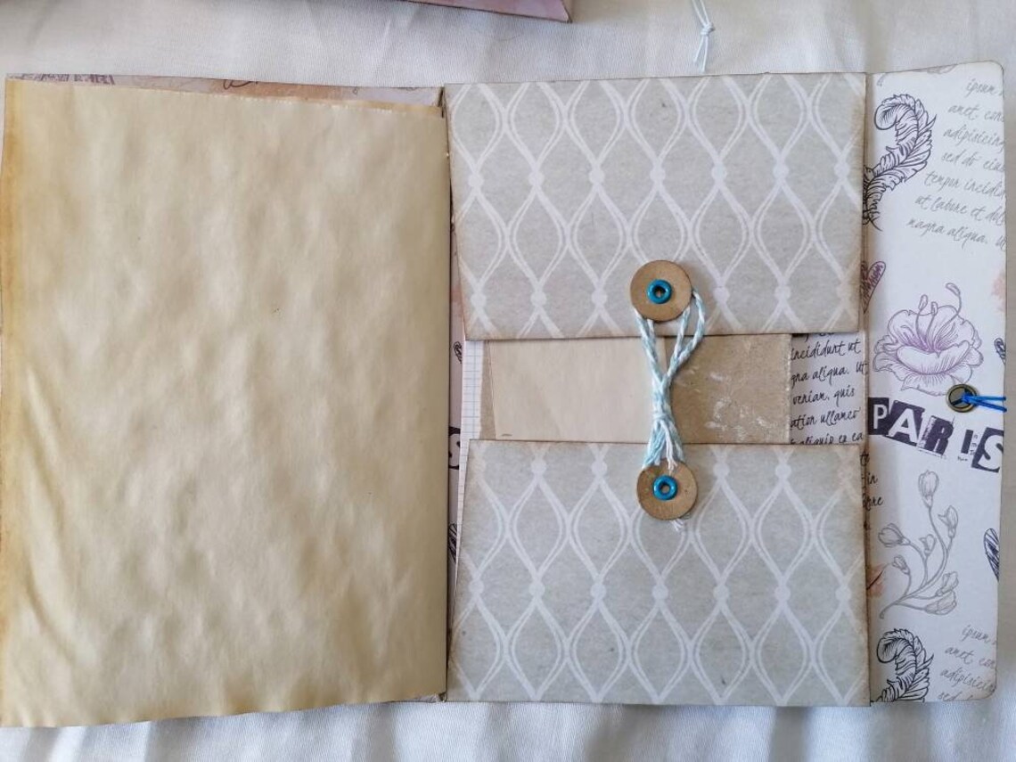 Elastic Bound, Refillable Mini Blank Junk Journals, Great for Your Bag ...