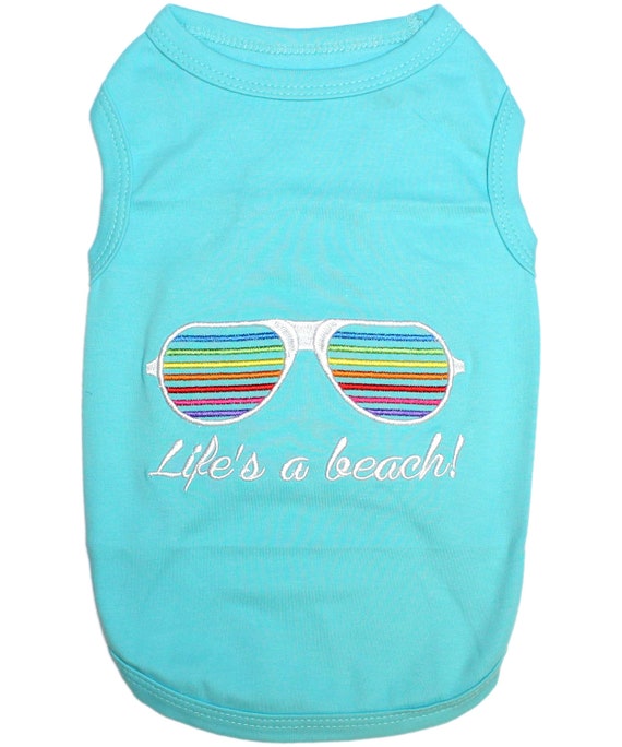 Life's a Beach Dog T-shirt for Dogs Cats Pets Clothes Tank - Etsy