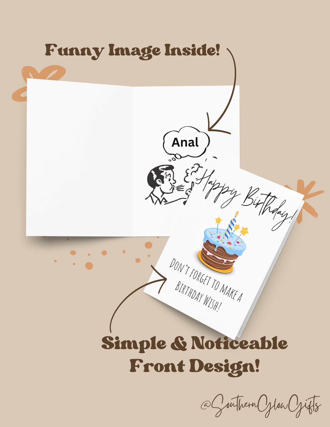Birthday Wish Inappropriate Card Rude Birthday Card Adult Humor - Etsy