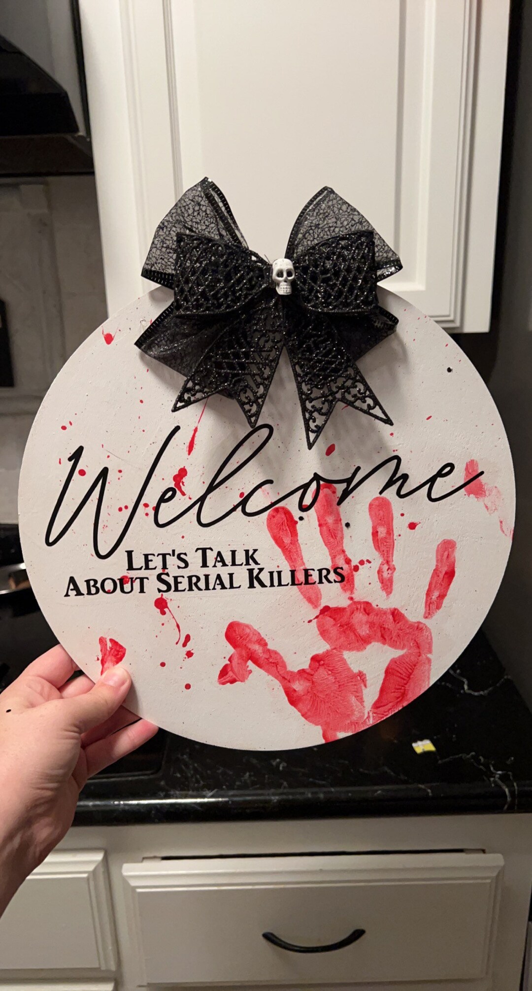 Welcome - Let’s Talk About Serial Killers - Halloween Door Hanger - Etsy