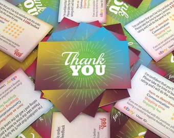 Ebay Thank You Card Template: Printable Business Note (digital Download ...