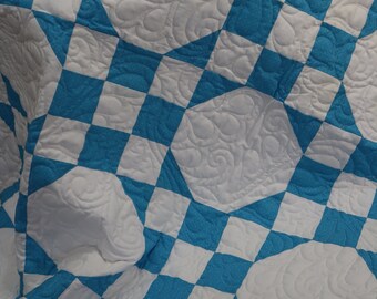 Blue and Cream Quilt Pattern - Etsy