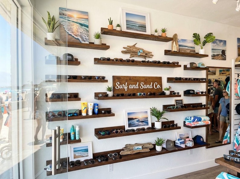 Solid Wood Display Ledge Shelf, Furniture Quality, Hidden Mount ...