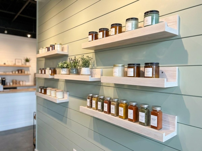 Solid Wood Display Ledge Shelf, Furniture Quality, Hidden Mount ...