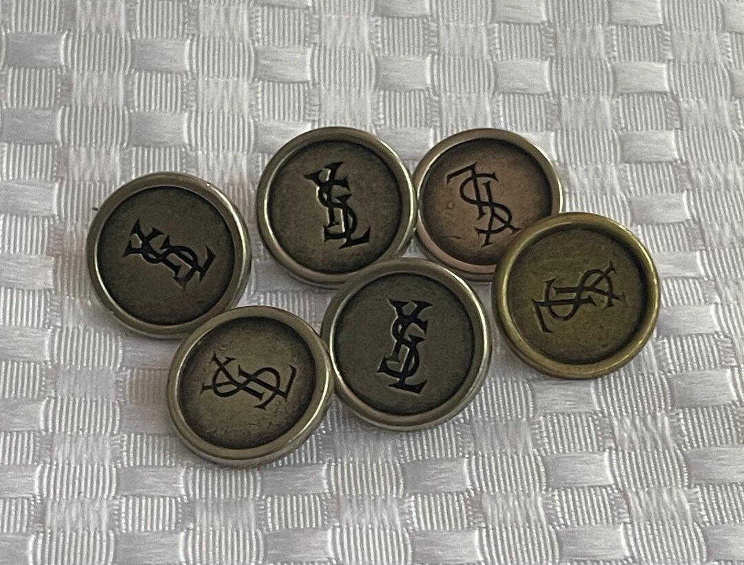 Set of 6 Authentic Vintage Yves Saint Laurent Buttons - Etsy