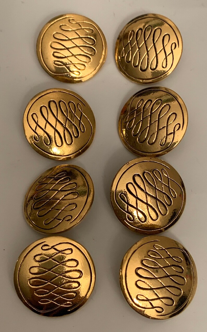 Lot 8 authentic chanel infinite vintage buttons | Etsy