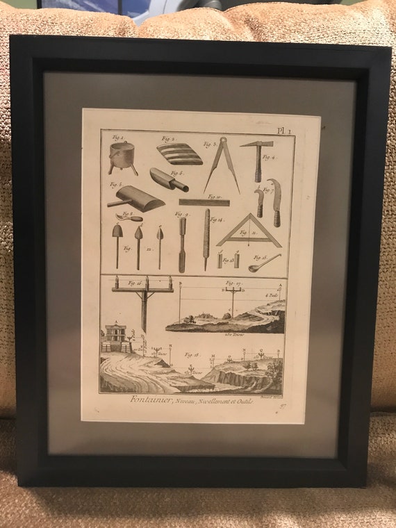 Grabado antiguo original de Enciclopedia | Etsy