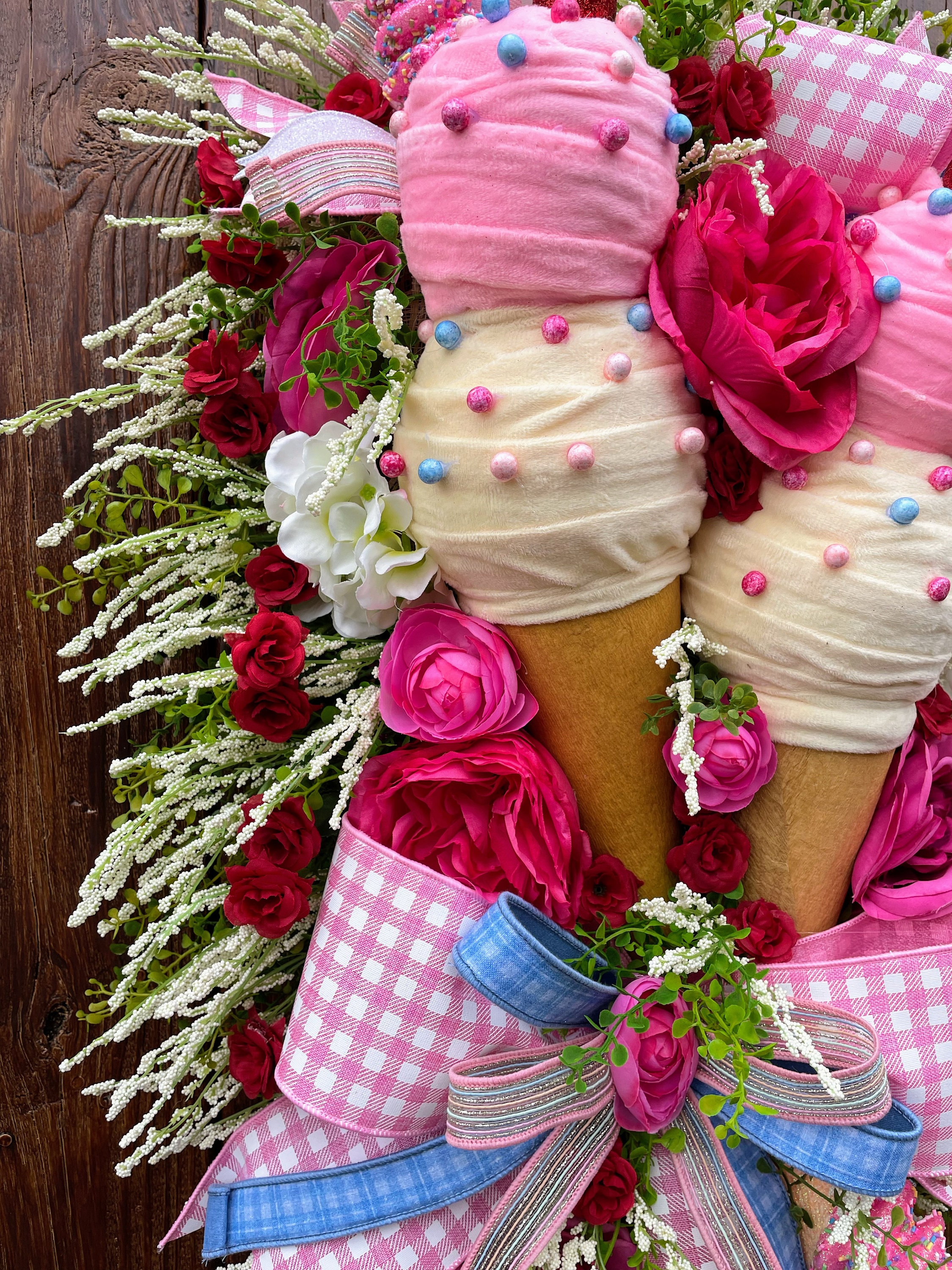 Ice Cream Cone Swag, XL Ice Cream Wreath, Summer Wreath, Sweet Home ...