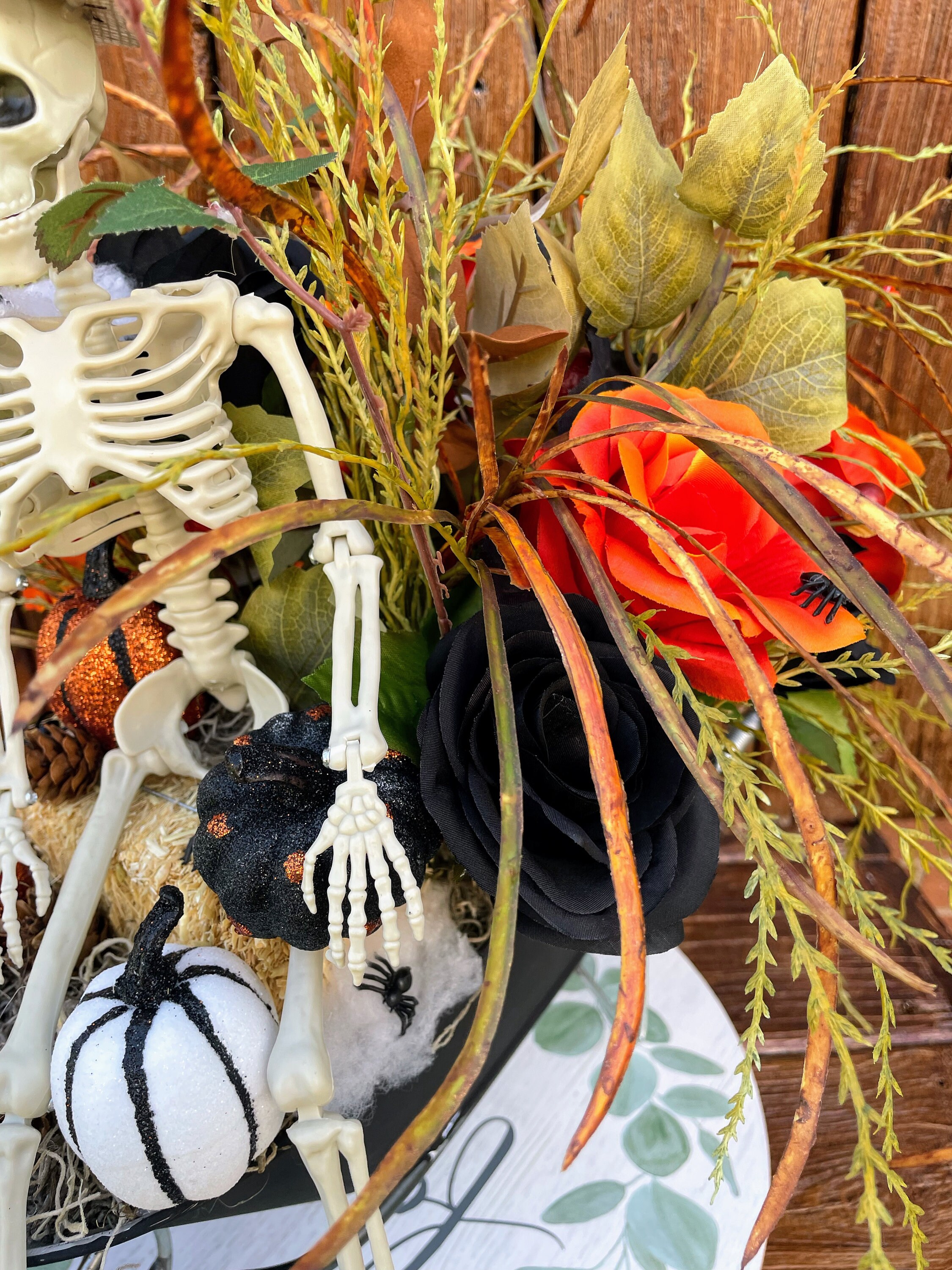 Halloween Wheelbarrow Centerpiece, Halloween Table Arrangement ...