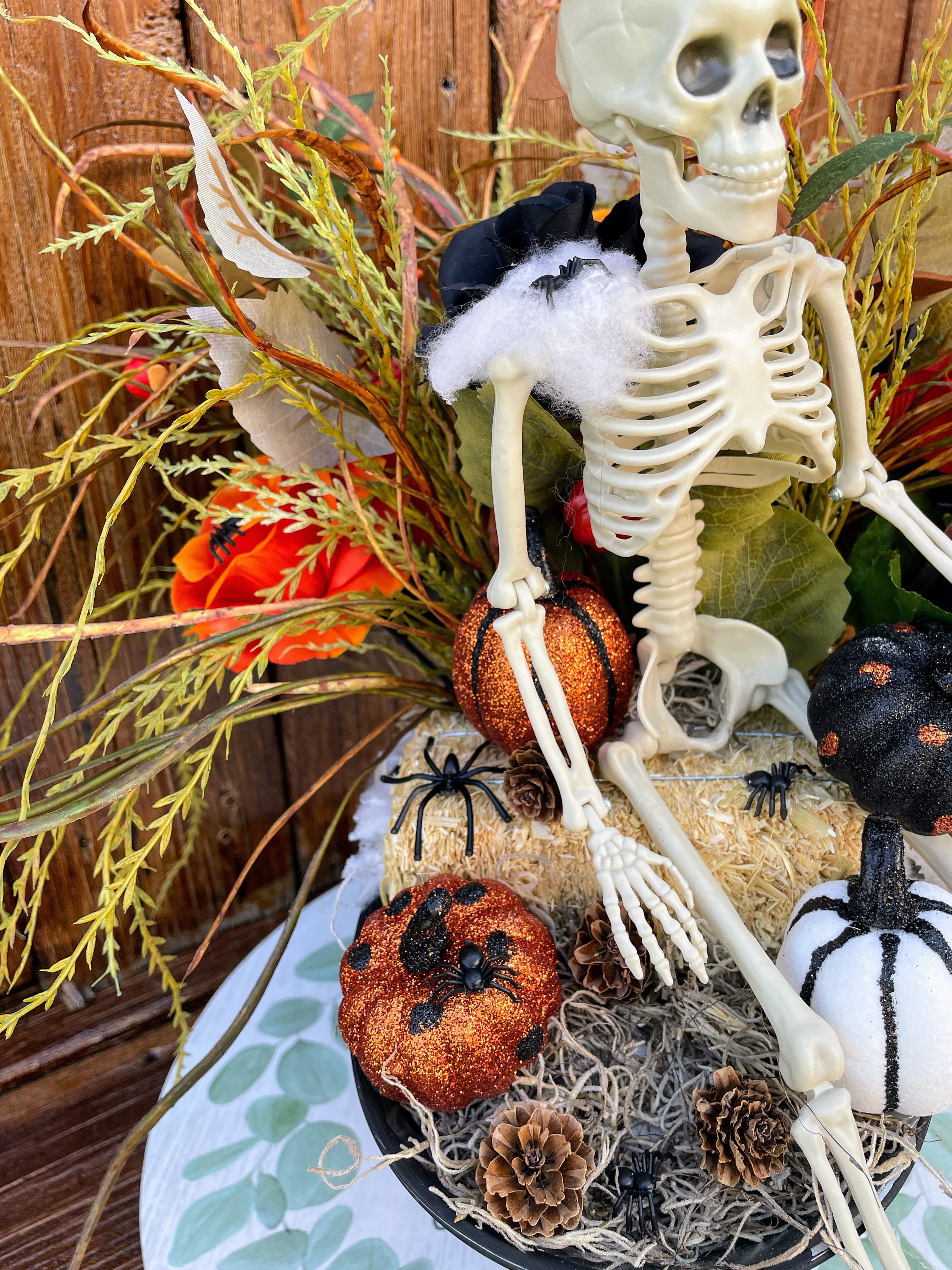 Halloween Wheelbarrow Centerpiece, Halloween Table Arrangement ...