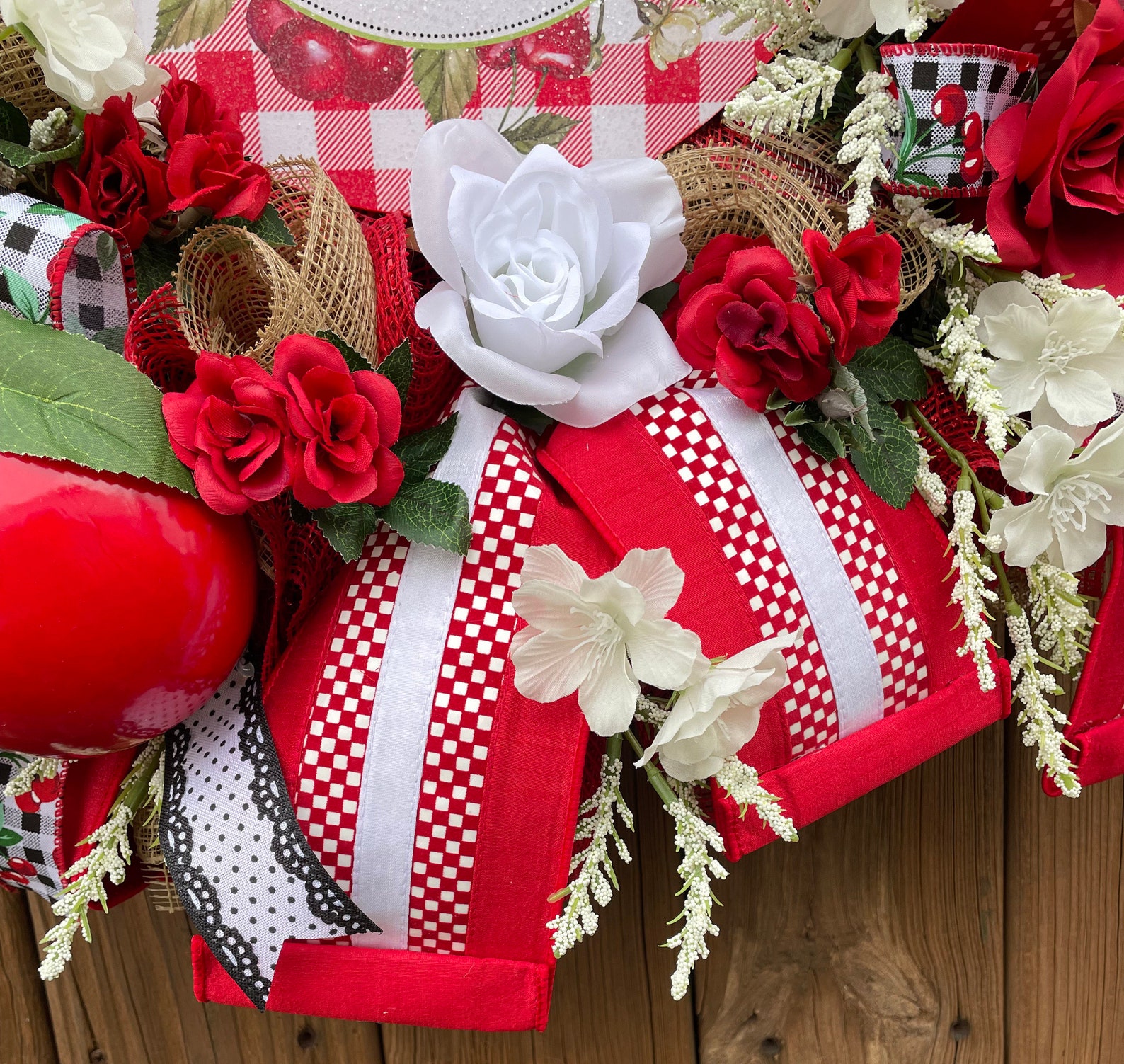 Cherry Wreath Home Sweet Home Wreath Fruit Decor Spring - Etsy