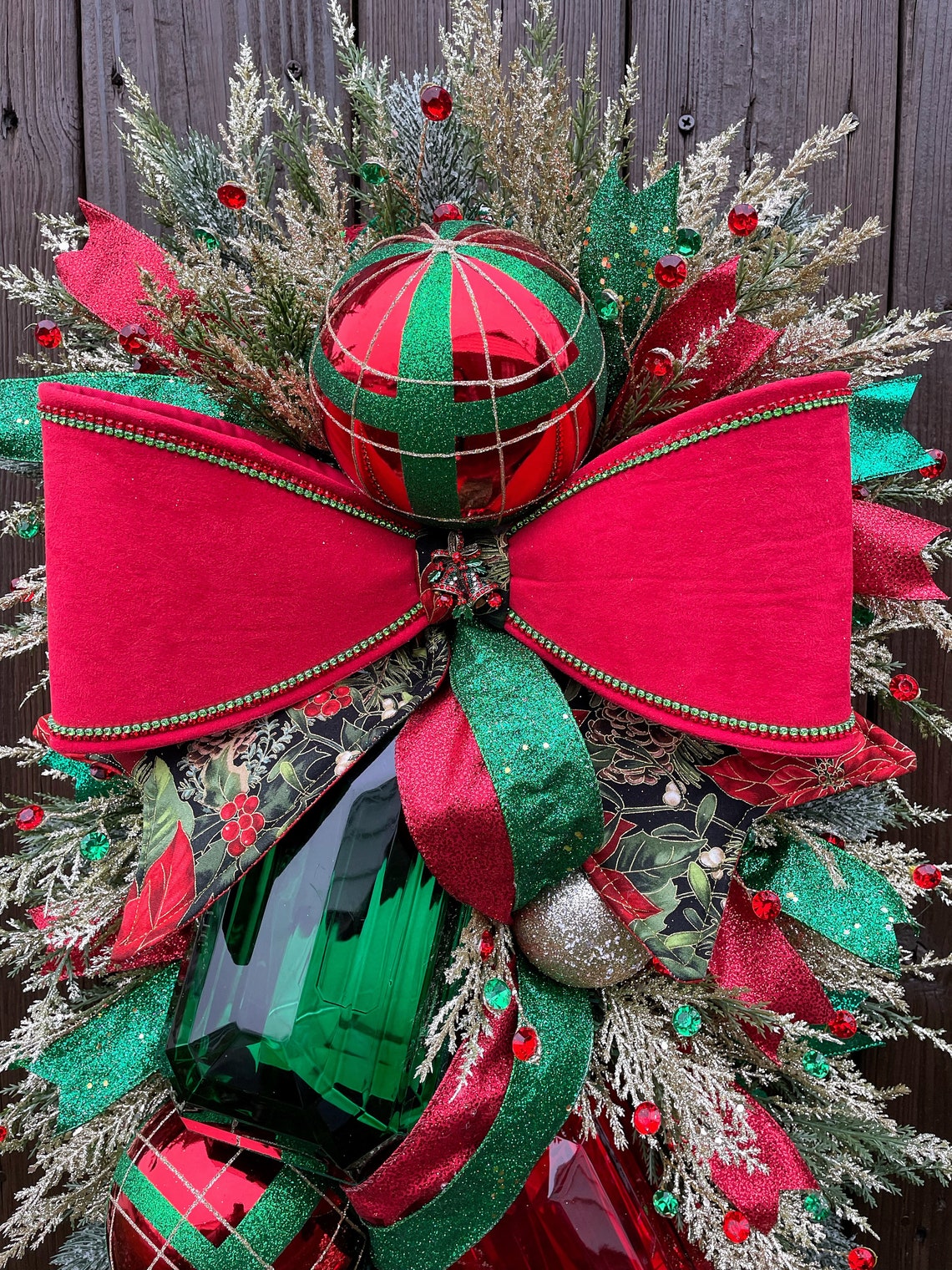 Elegant Jewel Swag, XL Gem Wreath, Christmas Wreath, Holiday Jewel Swag ...