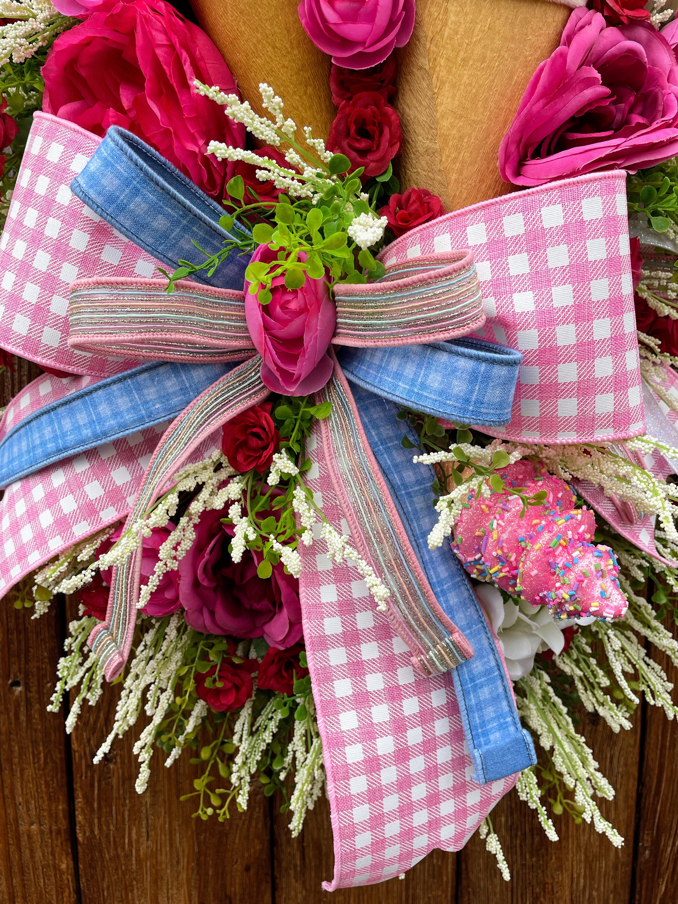 Ice Cream Cone Swag, XL Ice Cream Wreath, Summer Wreath, Sweet Home ...