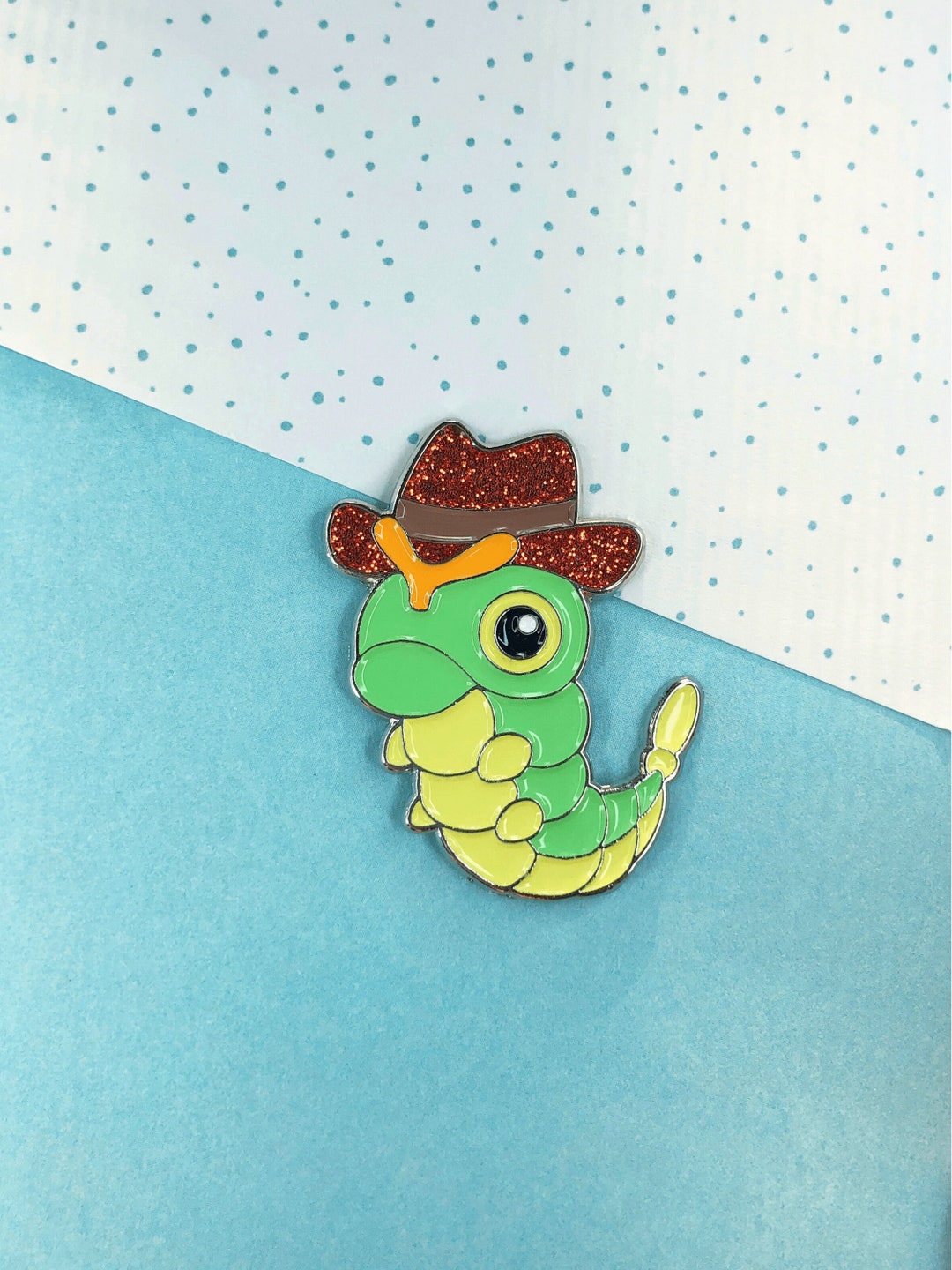 Cowboy Hat Caterpie Pokemon Enamel Pin | Gamer Pin | Pokemon Go - Etsy
