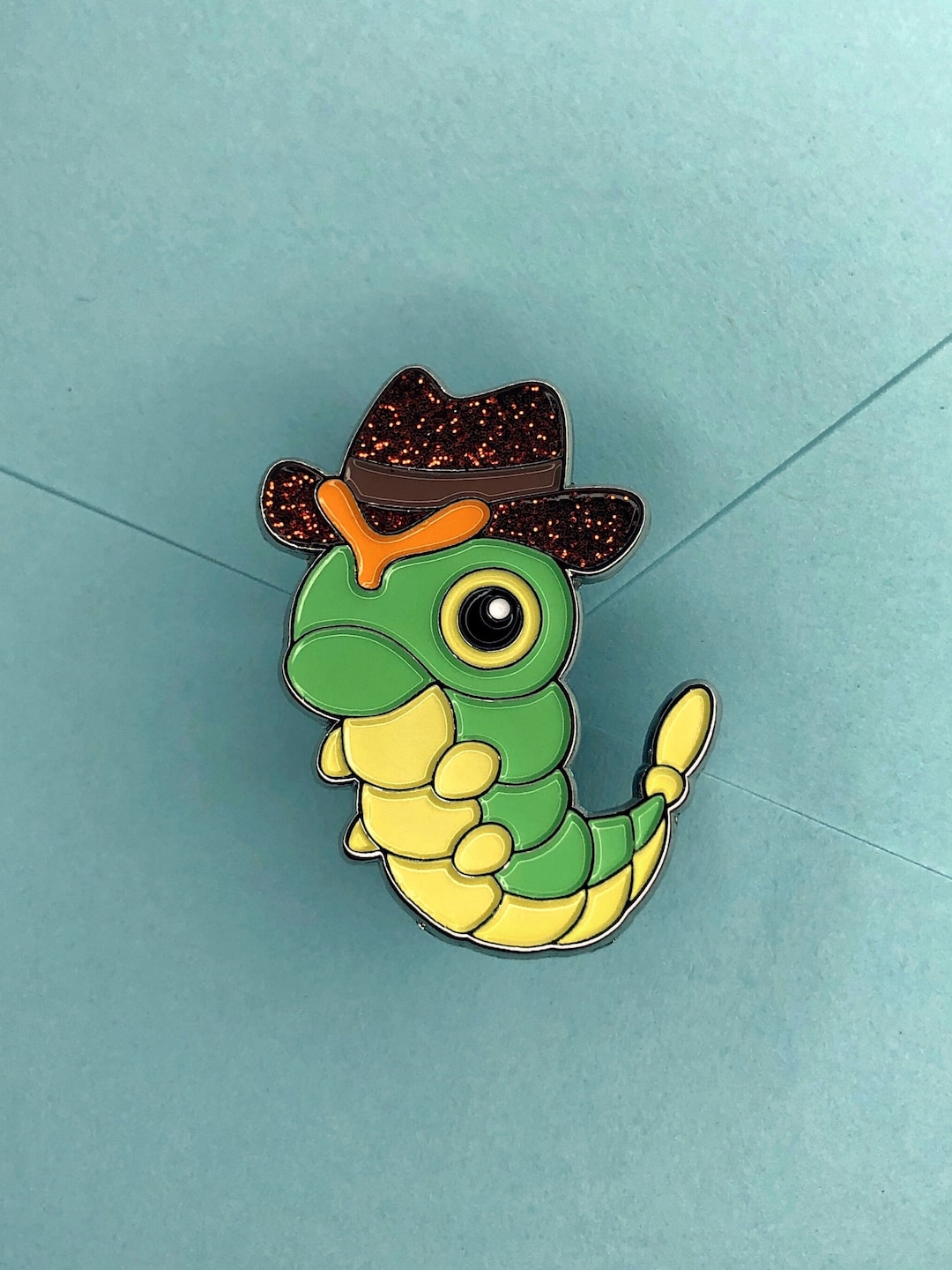 Cowboy Hat Caterpie Pokemon Enamel Pin Gamer Pin Pokemon Go - Etsy