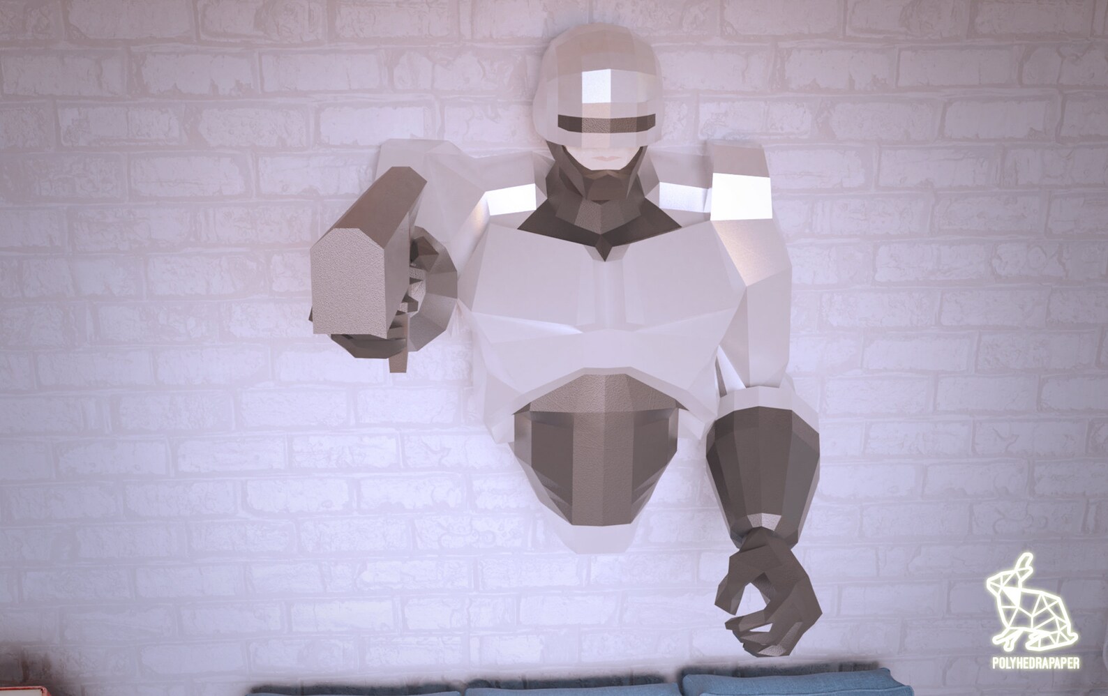 Robocop papercraft DIY 80's Poligonal Movie Model | Etsy